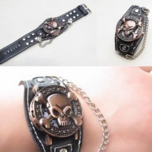 Gothic Punk Copper Skeleton Watch on Luulla