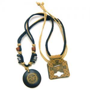 Tibet Ox Bone Golden Wings Roc Amulet Necklace on Luulla