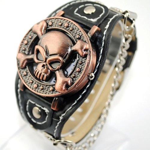 Gothic Punk Copper Skeleton Watch on Luulla
