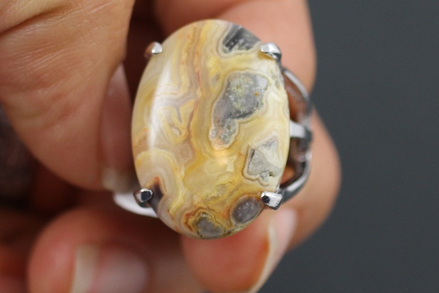 Lot Of Six Large Gemstone Rings on Luulla