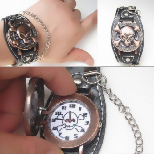 Gothic Punk Copper Skeleton Watch on Luulla